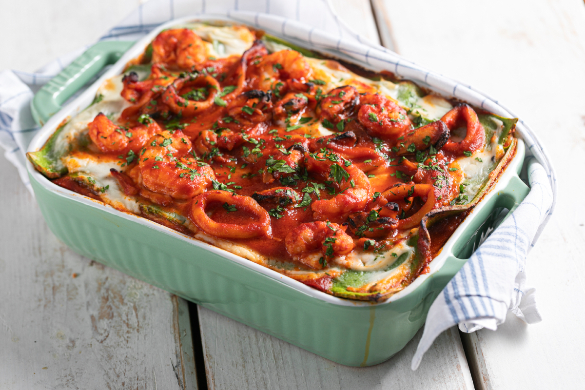 Seafood Lasagna - Italian recipes by GialloZafferano