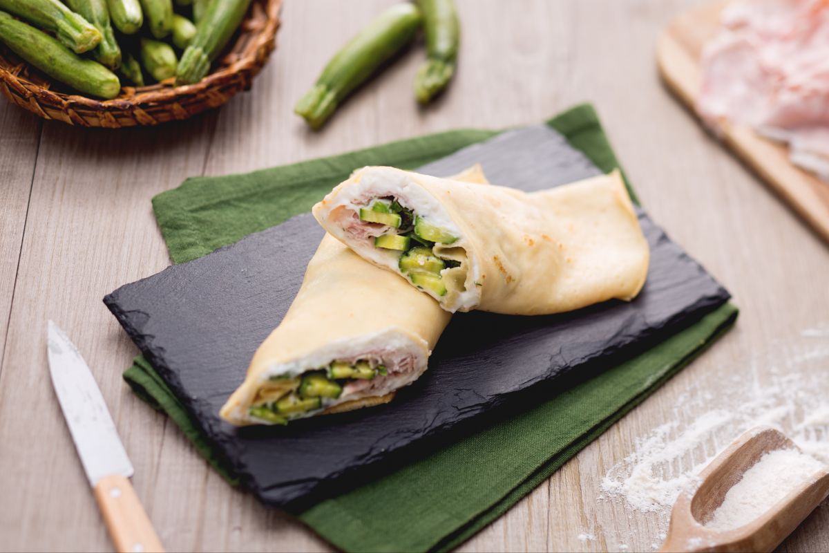 Zucchini, Ham, and Crescenza Cheese Crepes - Italian recipes by ...