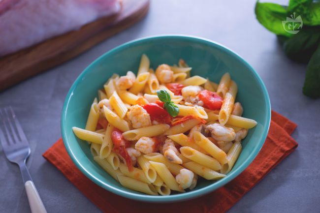 Penne with Monkfish and Cherry Tomatoes - Italian recipes by ...