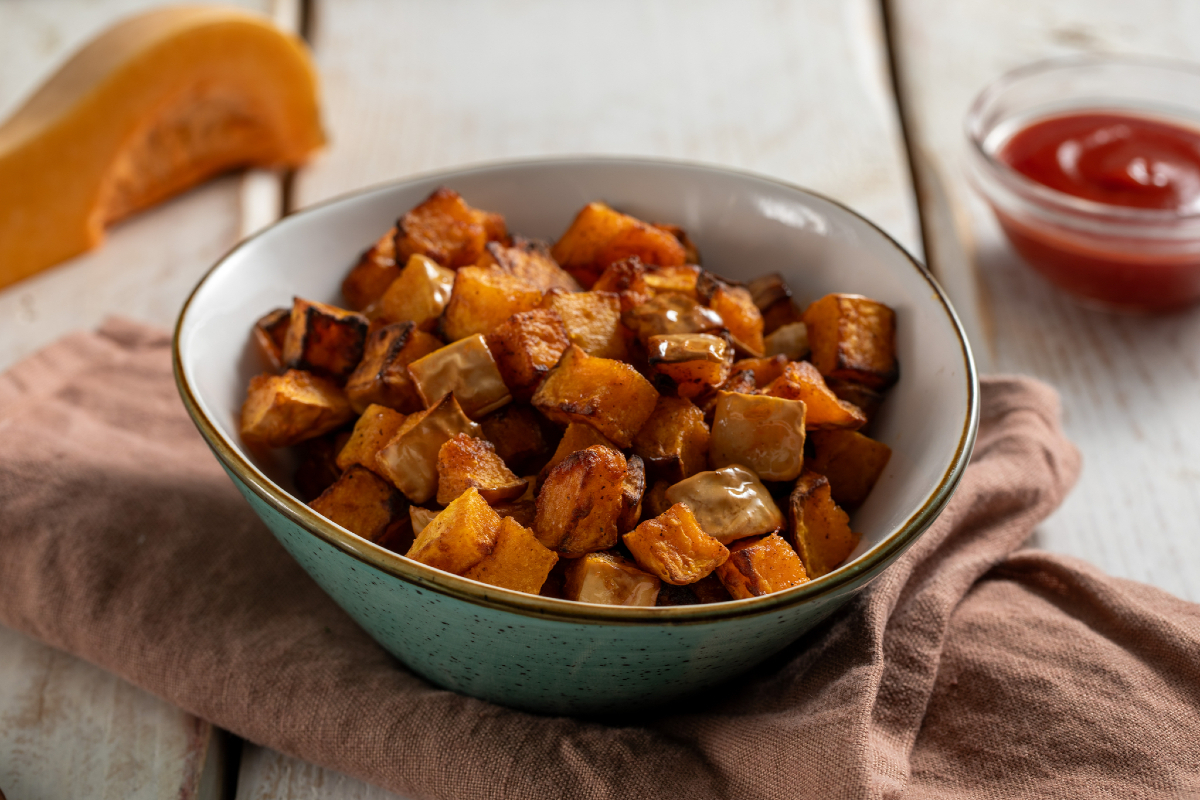 Diced Pumpkin in Air Fryer - Italian recipes by GialloZafferano