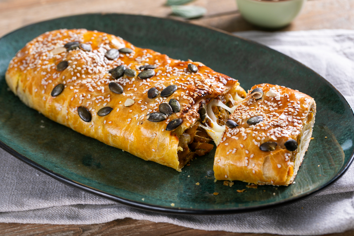 Savory strudel with pumpkin and sausage - Italian recipes by ...